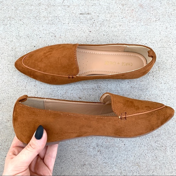 Shoes | Vegan Suede Camel Brown Flats | Poshmark